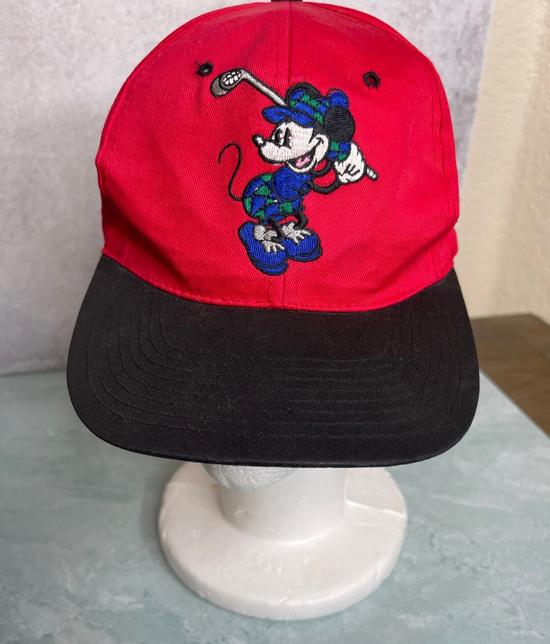 Vintage Disney Mickey Unlimited Mickey Mouse Golf Golfing Snapback Hat ...