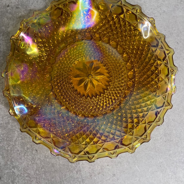 Carnival Glass Plate - Etsy