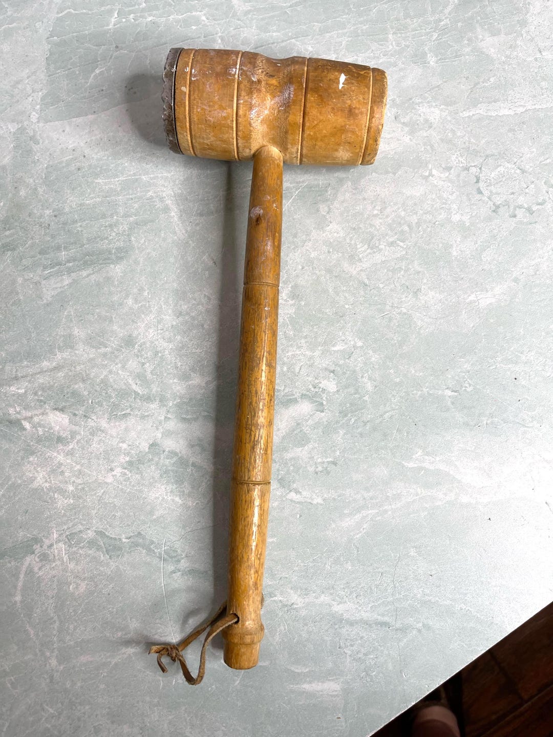 Vintage Butcher Meat Tenderizer Mallet Wood Iron Metal Kitchen Decor ...
