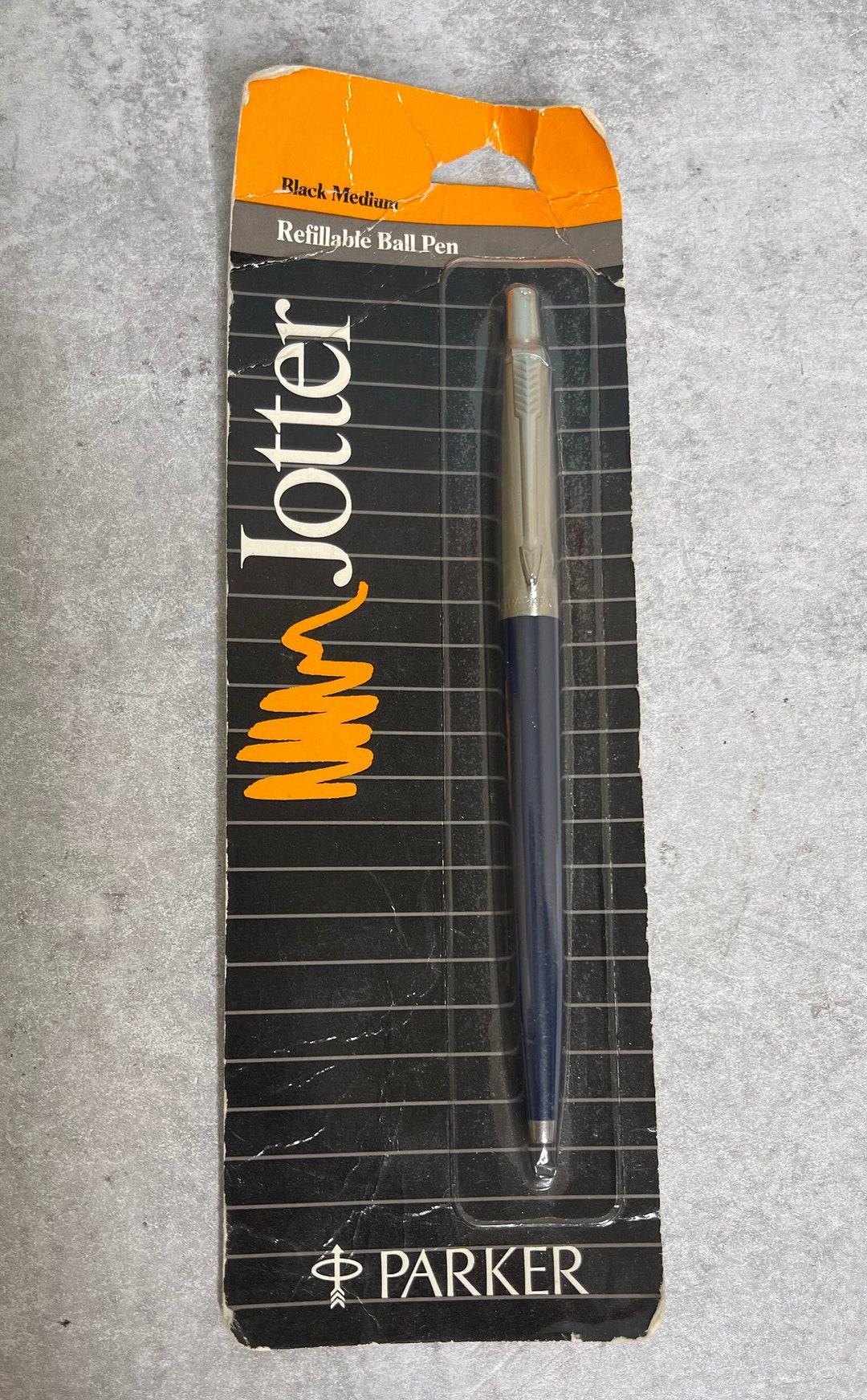 Vintage NEW Parker Jotter Ball Point Pen Black Medium - Etsy