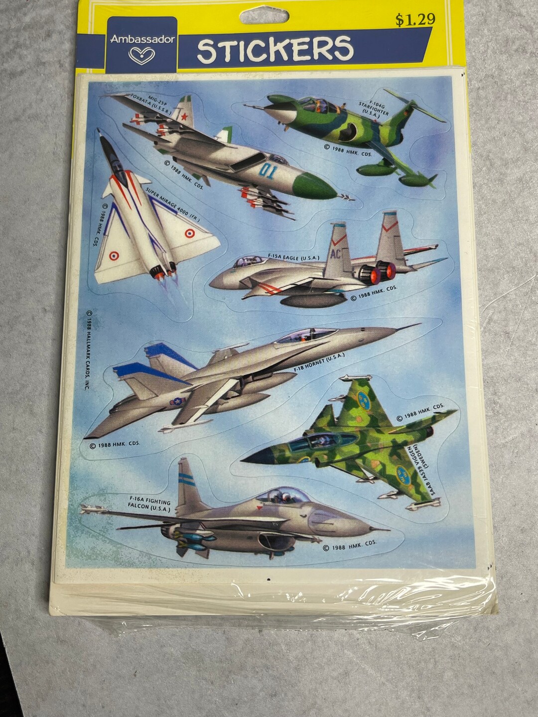 Vintage 1988 Hallmark Cards Ambassador Aircraft Military Aviation ...