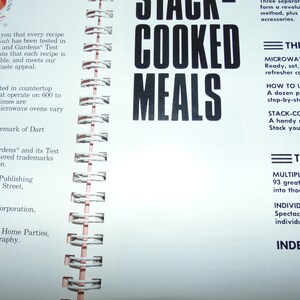 Vintage 1990 Tupperwave Spiral Cookbook Book Stack-cooked Meals ...