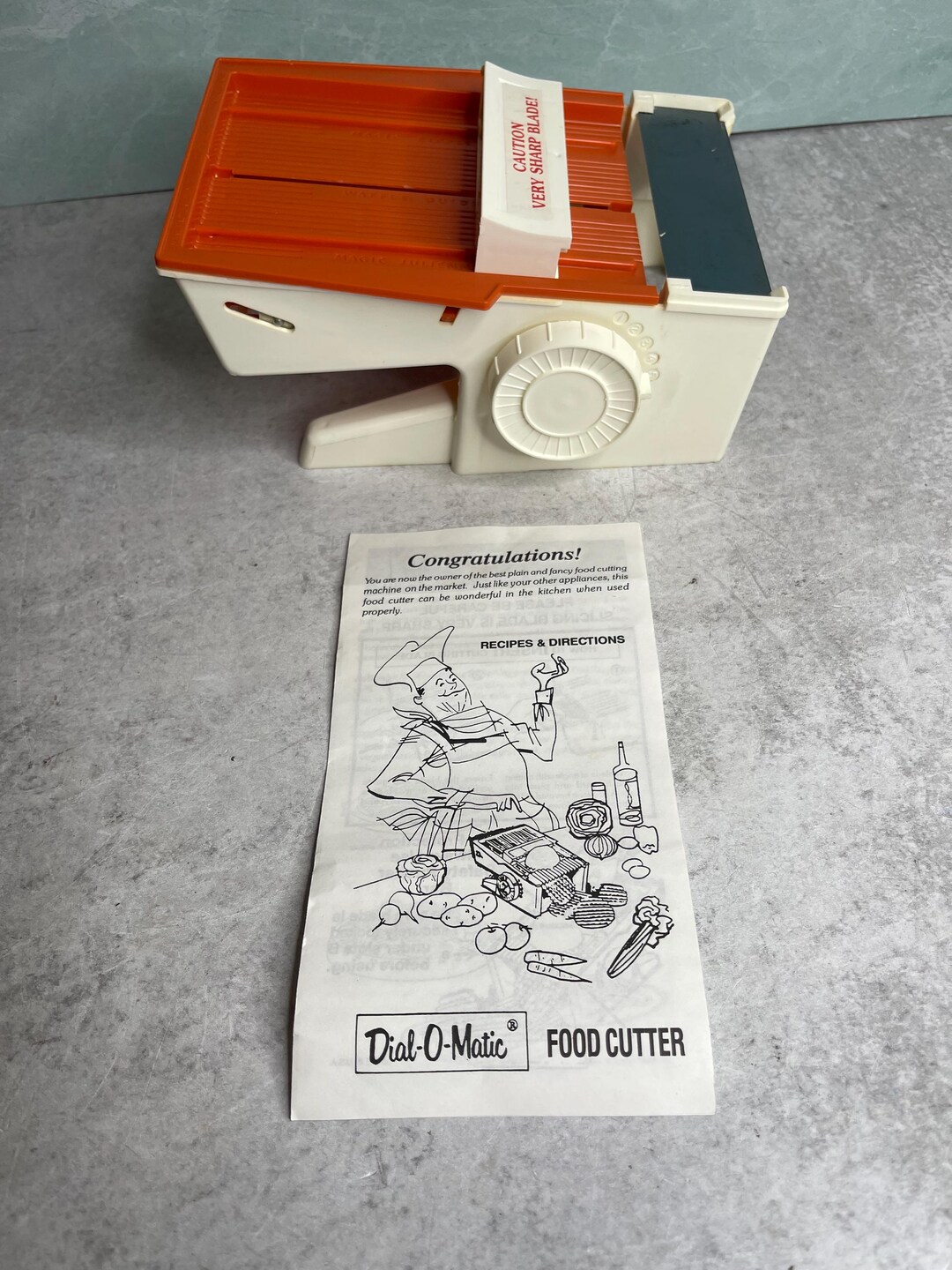 Vintage RONCO Dial-o-matic Food Cutter Slicer Orange - Etsy