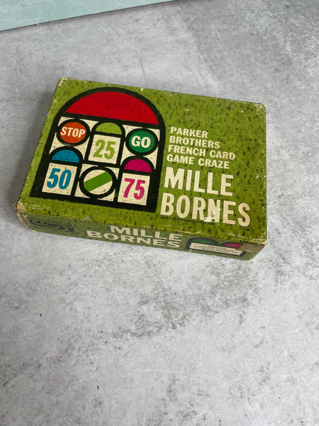 Vintage 1962 Mille Bornes French Card Game Parker Brothers Complete ...