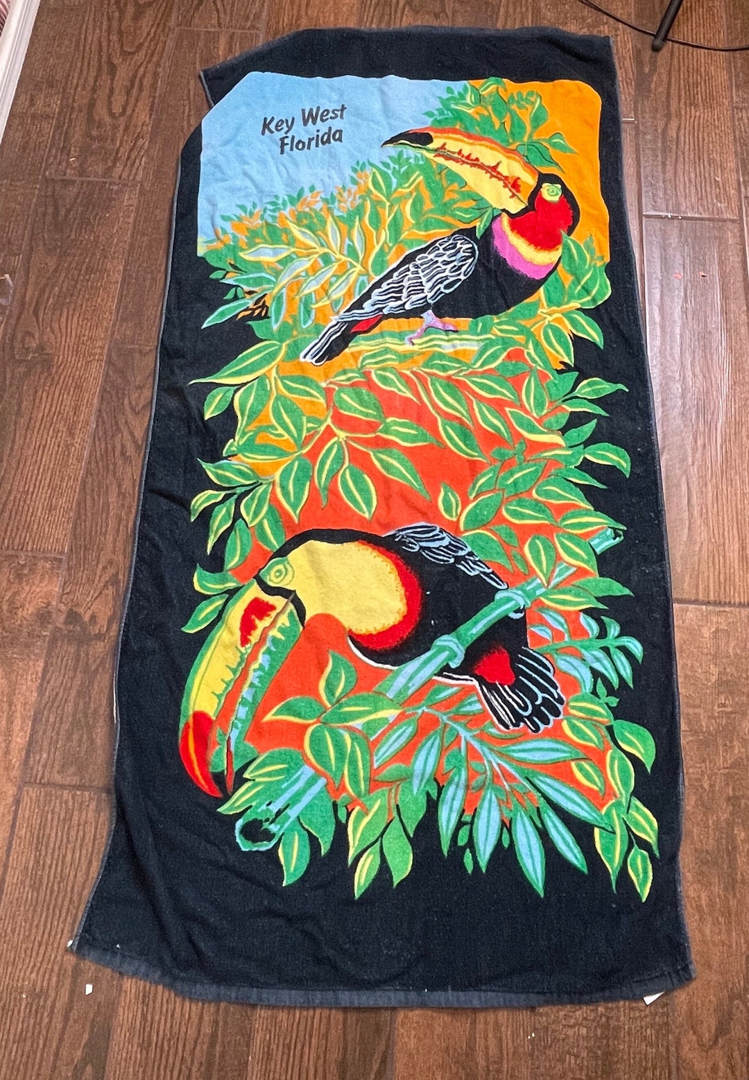 Vintage Sherry Key West Florida Toucan Bird Beach Towel 58 X 30 - Etsy
