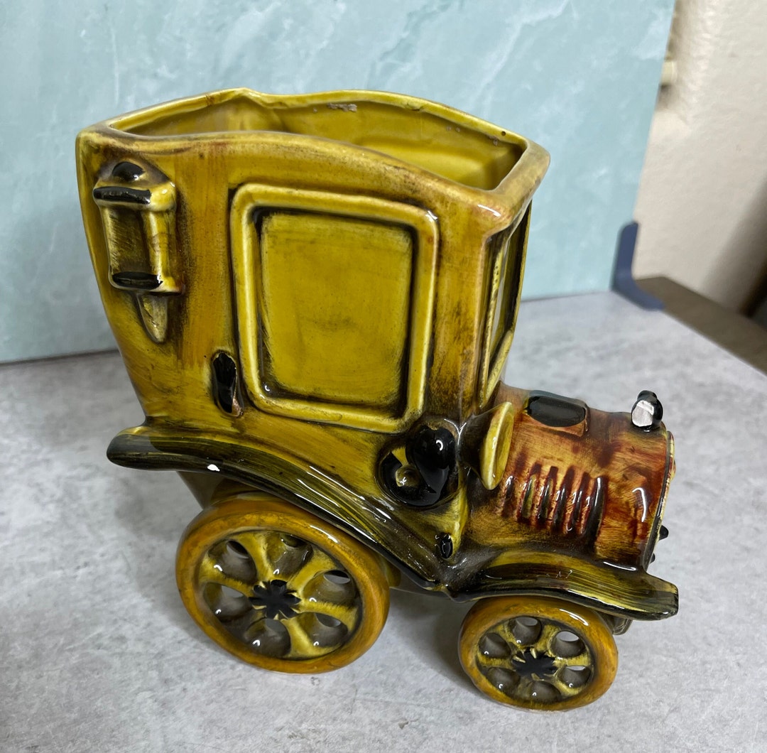 Vintage Lefton Antique Ceramic Car Planter 4020 Japan - Etsy