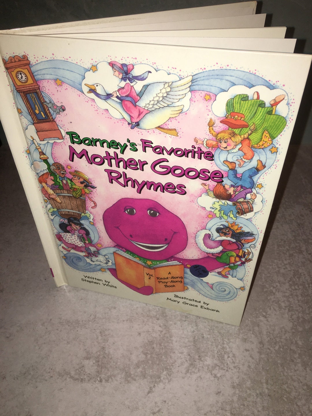 Vintage 1993 Barney's Favorite Mother Goose Rhymes Book by Stephen ...
