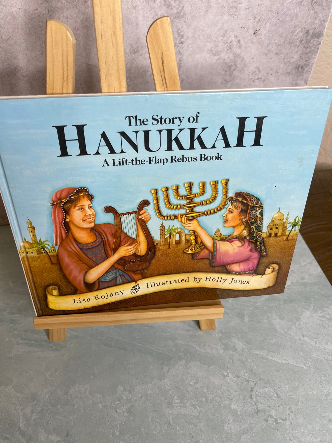 Vintage 1993 the Story of Hanukkah Lift the Flap Rebus Book Lisa Rojany ...