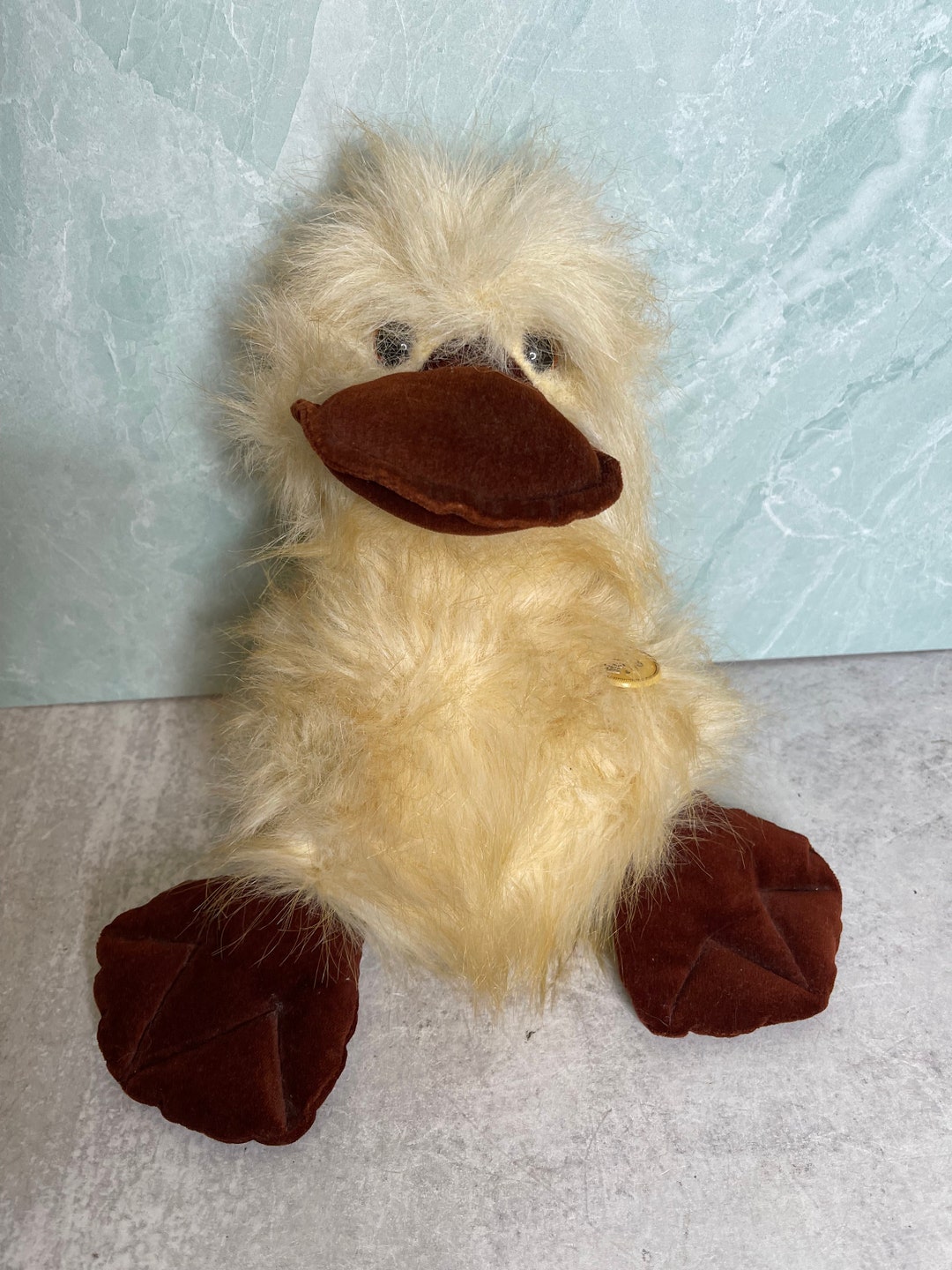 Vintage Russ Berrie Duck Billed Platypus Plush Stuffed Animal Gwork ...