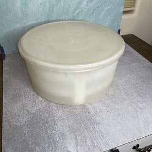 VINTAGE TUPPERWARE Large Round Container 256 Carry All Cake Taker W ...