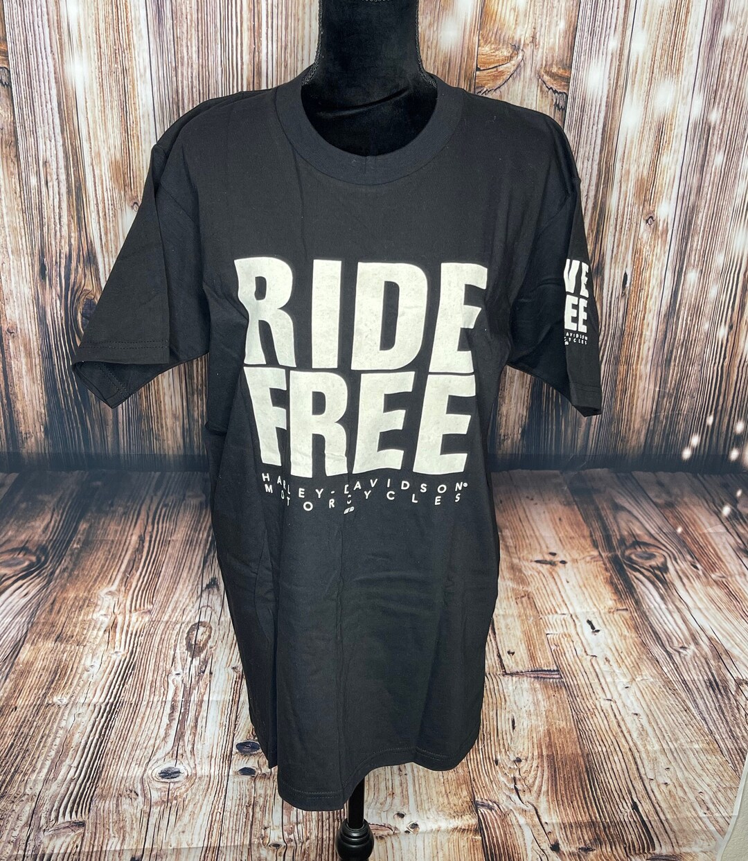 Vtg 90s Harley Davidson T-shirt Denney's Springfield, MO Ride Free Life ...