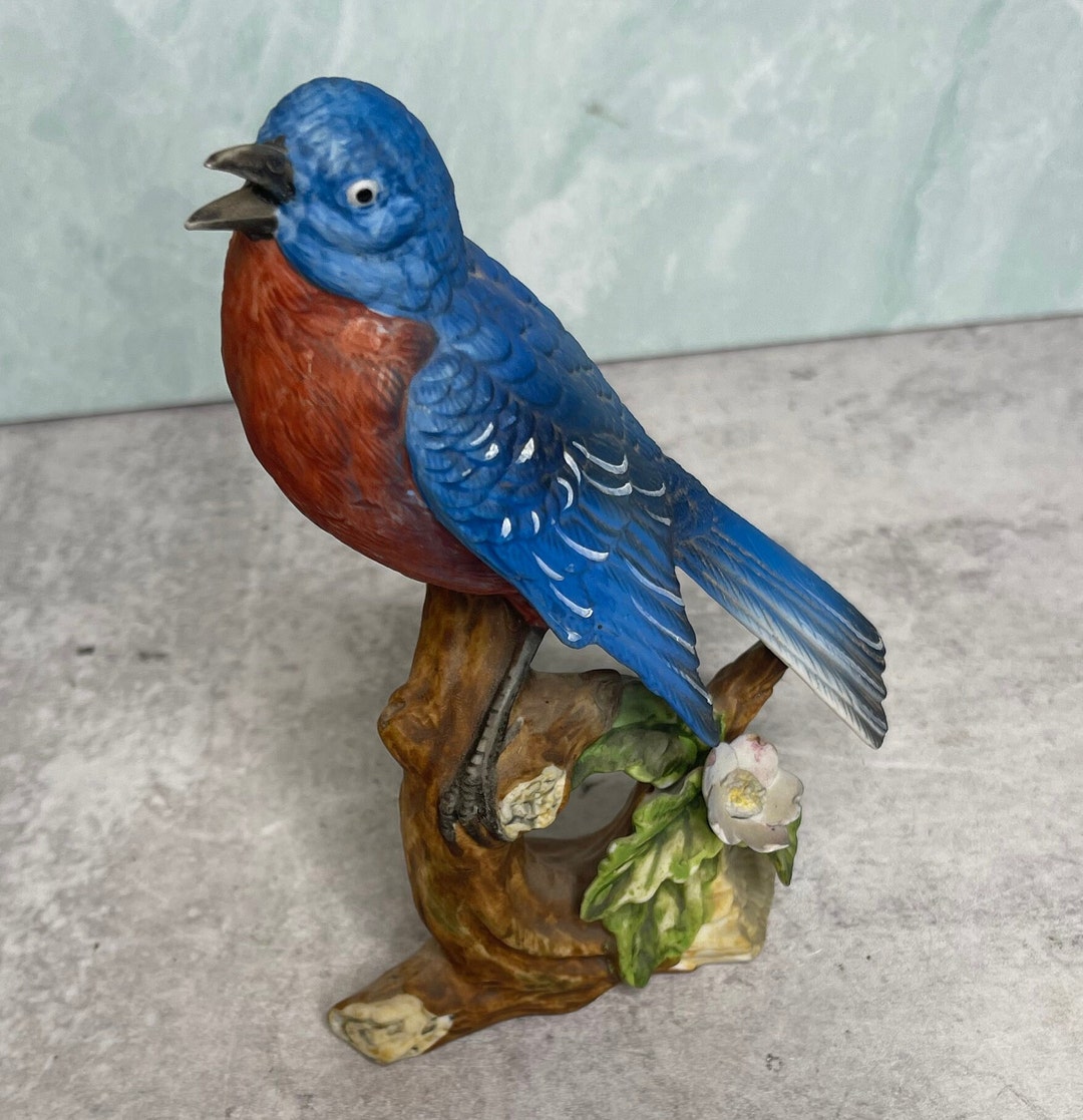 Vintage Til Bluebird Figurine Statue Decor Bird 7" Ceramic Japan - Etsy