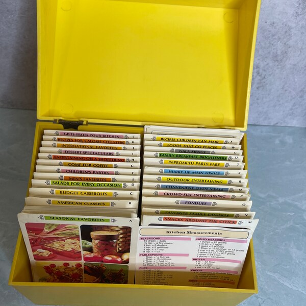 70s Recipe Box - Etsy