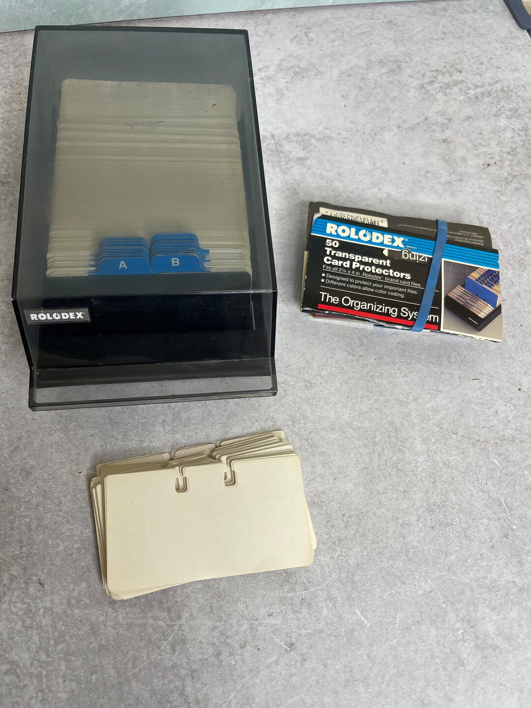 Vintage Rolodex Model Vip-24c Covered Index Card File UNUSED Cards Plus ...