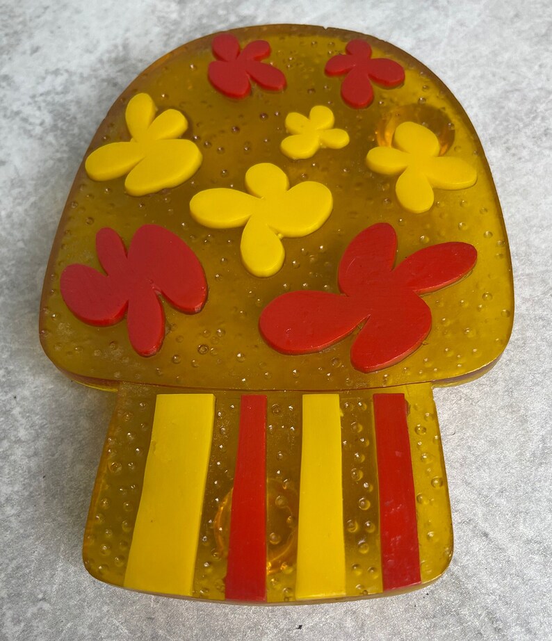 Vintage Lucite Acrylic Colorflo Mushroom Trivet 7 X 5 - Etsy