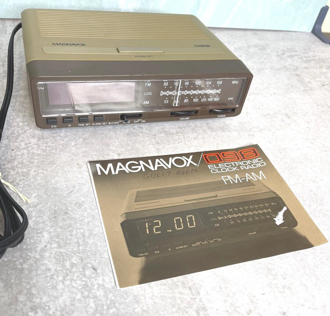 Vintage Magnavox Electronic Clock Radio AM/FM Tested Working 90AS098/74 ...