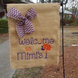 Garden Flag, Hostess Gift, Mimi's Flag, Mother's Gift, Burlap Garden ...