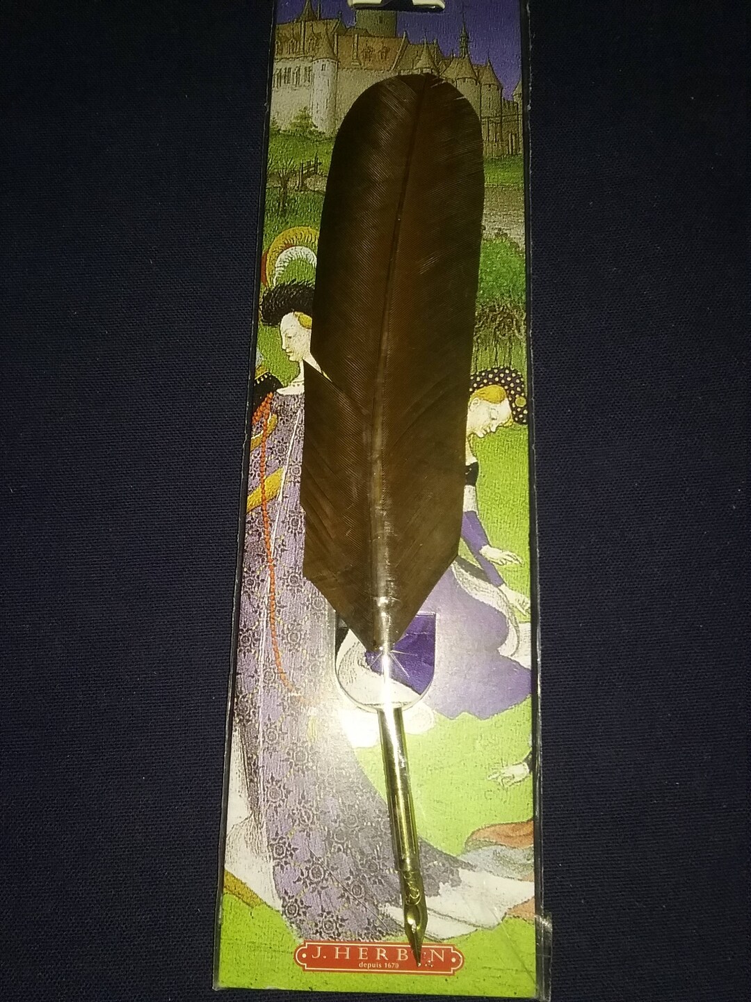 Herbin Quill Pens With Ferrule and Nib Feather Color Brown - Etsy