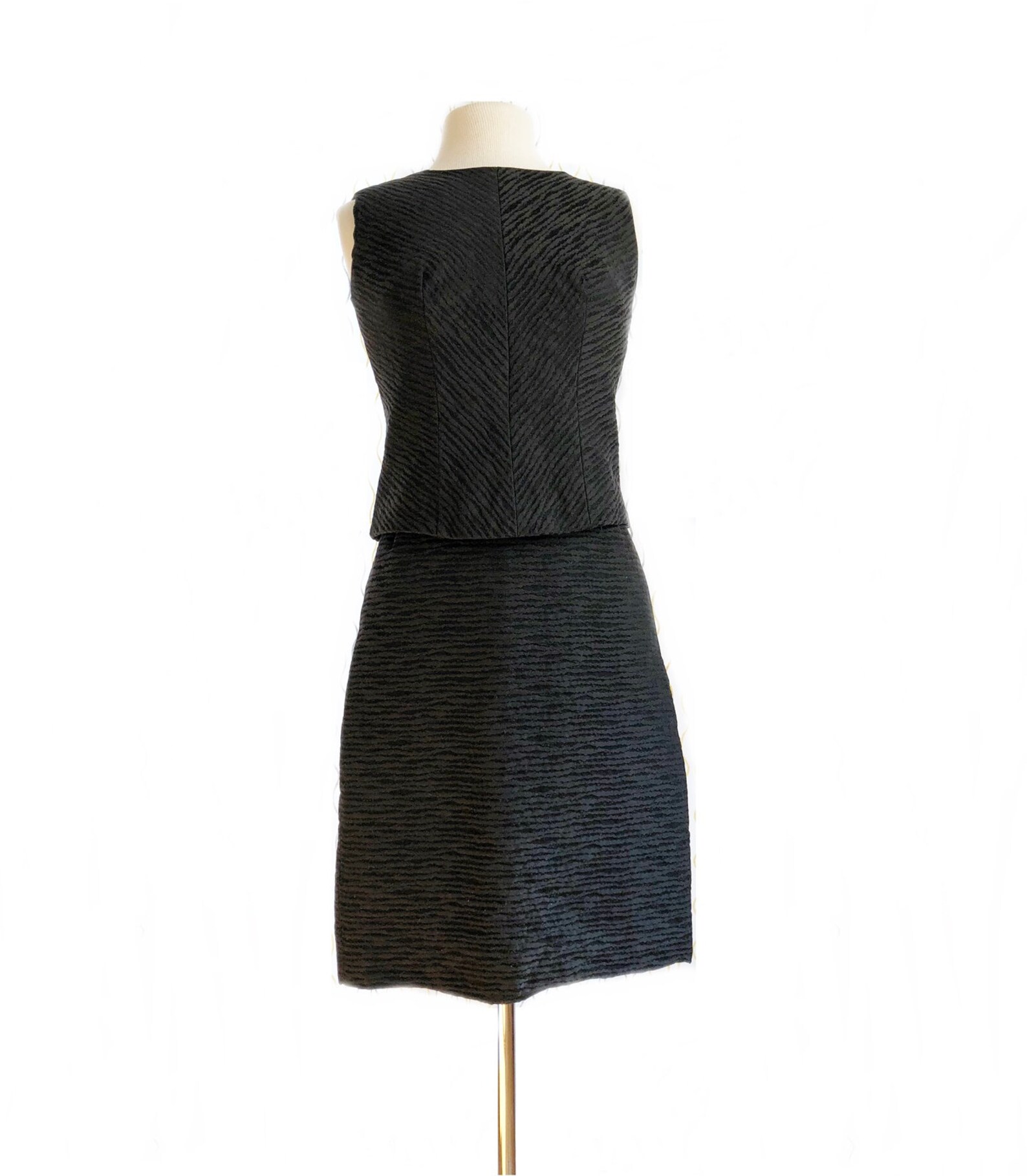 Vintage 50s Black Wiggle Dress Set With Top Don Etsy