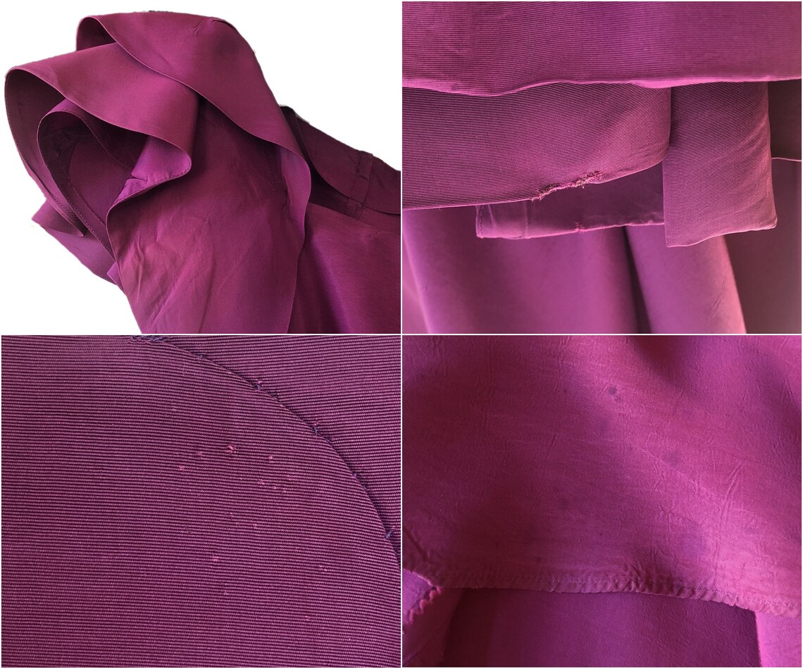 Vintage 1930s Magenta Maxi Gown/ Victorian Revival Bustle | Etsy