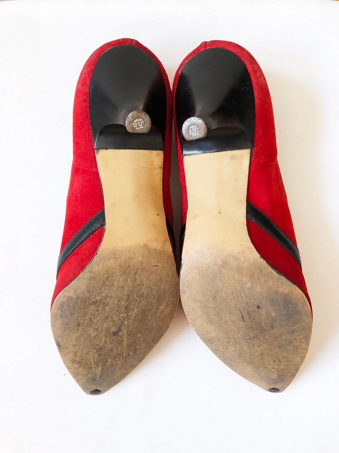 Vintage 50s Red Suede Kitten Heels 1950s Red Shoes Fashion - Etsy