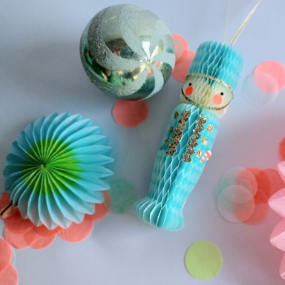 Honeycomb Christmas Soldier Tree Ornament Unique, Retro, Fun, Kitsch - Etsy