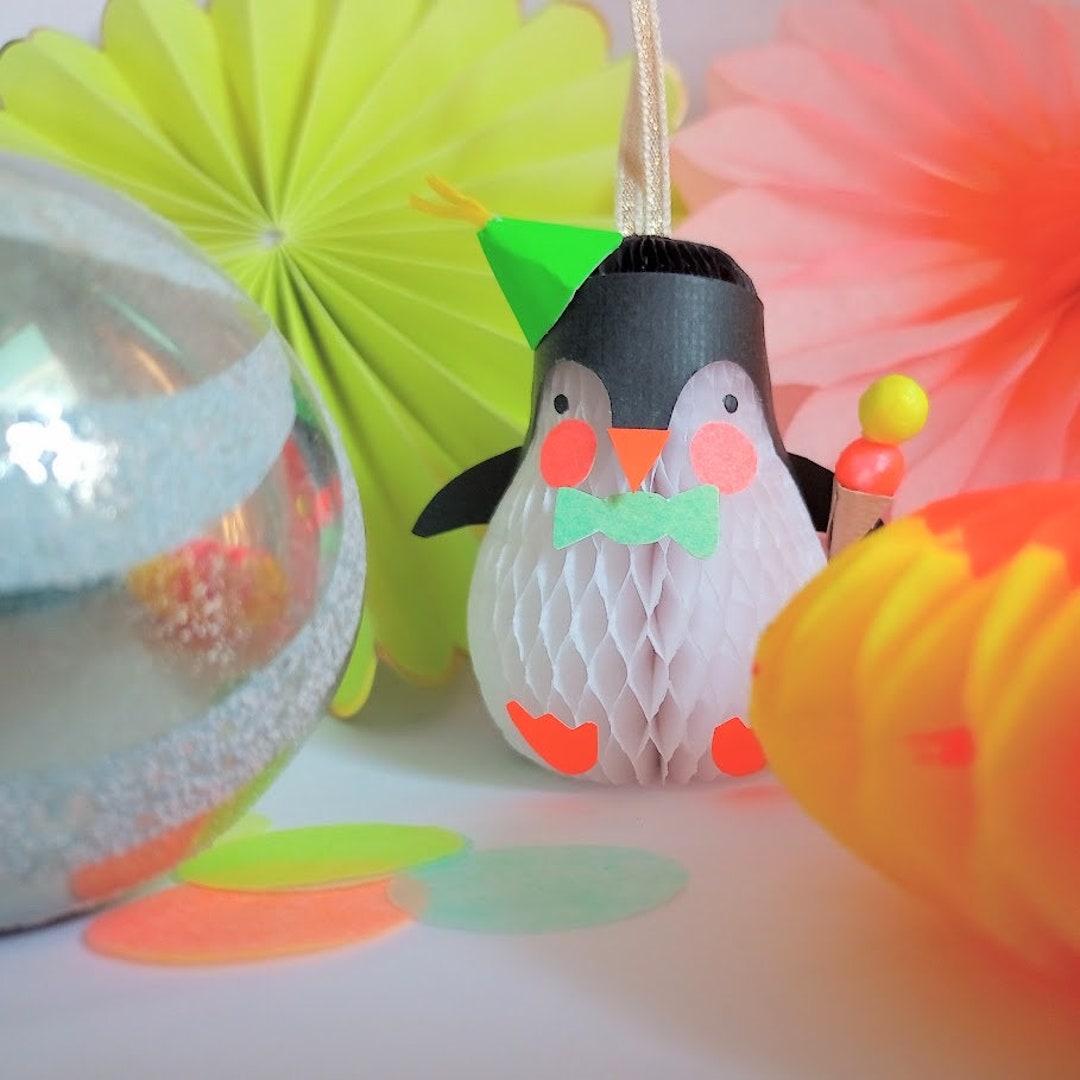 Honeycomb Penguin Tree Ornament - Etsy