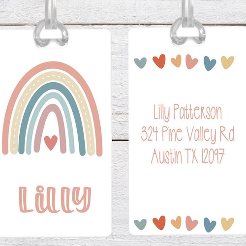 Back Pack Name Tag . Lunch Bag Tag . Luggage Tag . Keychain - Etsy