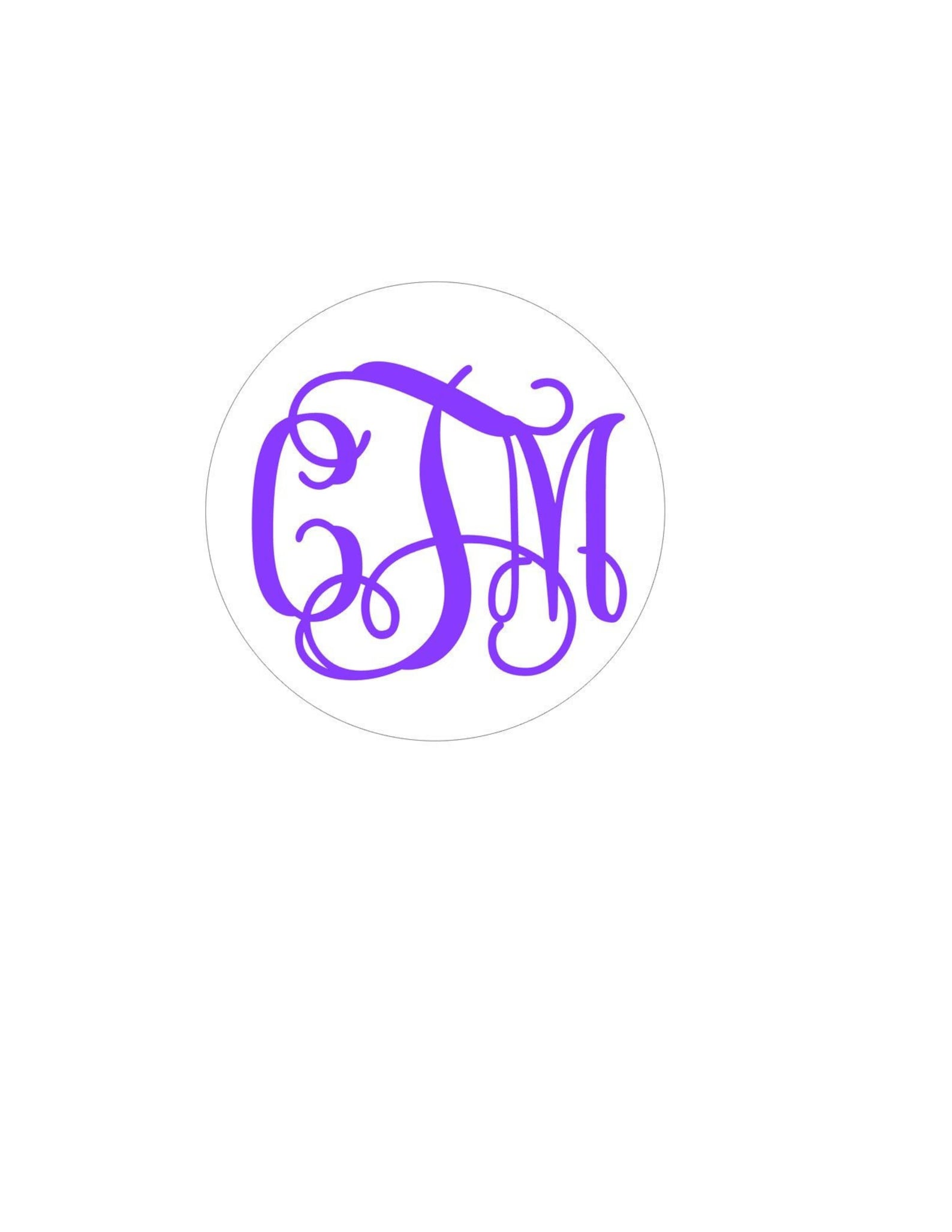 Monogram Sticker Party Favors Personalized Stickers Custom - Etsy