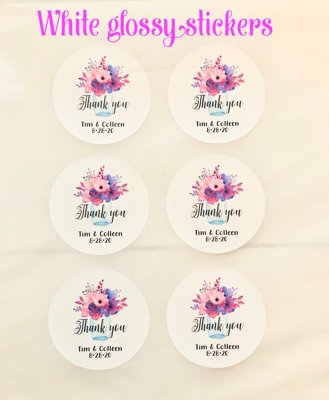 Monogram Sticker Party Favors Personalized Stickers Custom - Etsy