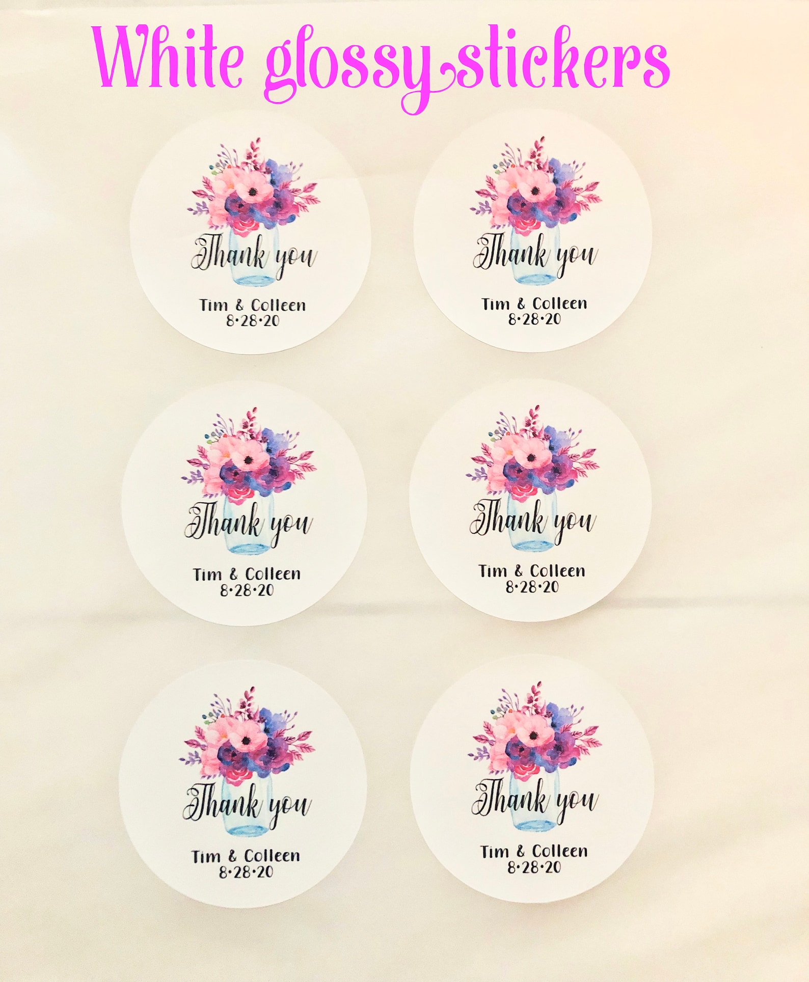 Monogram Sticker Party Favors Personalized Stickers Custom - Etsy