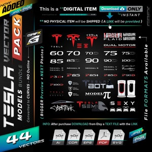 44 Tesla Vectors Ai, Cdr, Eps, Pdf, Svg, Jpg, Png Instant Download 387 ...