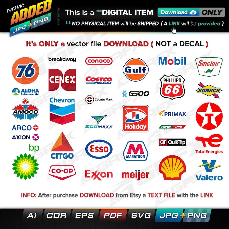 Gas Sign Vector File - Etsy