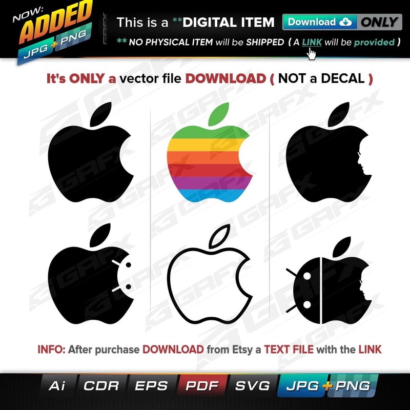 Apple Logo Stickers - Etsy