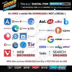 34 Search Engines - Web Browsers Vectors Ai, Cdr, Eps, Pdf, Svg and ...