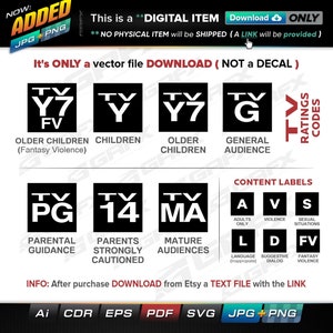 13 TV Ratings Codes Vectors Ai, Cdr, Eps, Pdf, Svg and Also Jpg, Png ...