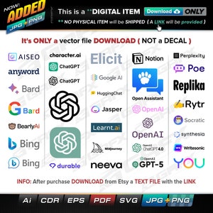 34 Chatgpt Ai Logos Vectors Ai, Cdr, Eps, Pdf, Svg and Also Jpg, Png ...