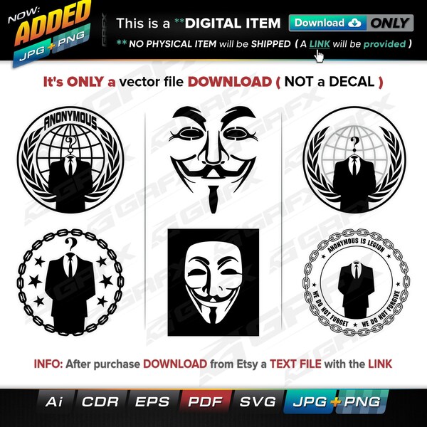Anonymous Svg - Etsy