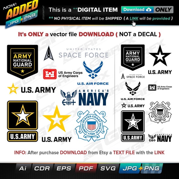 Military Branches Logo Png - Etsy