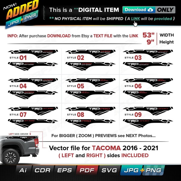 Tacoma Vector - Etsy