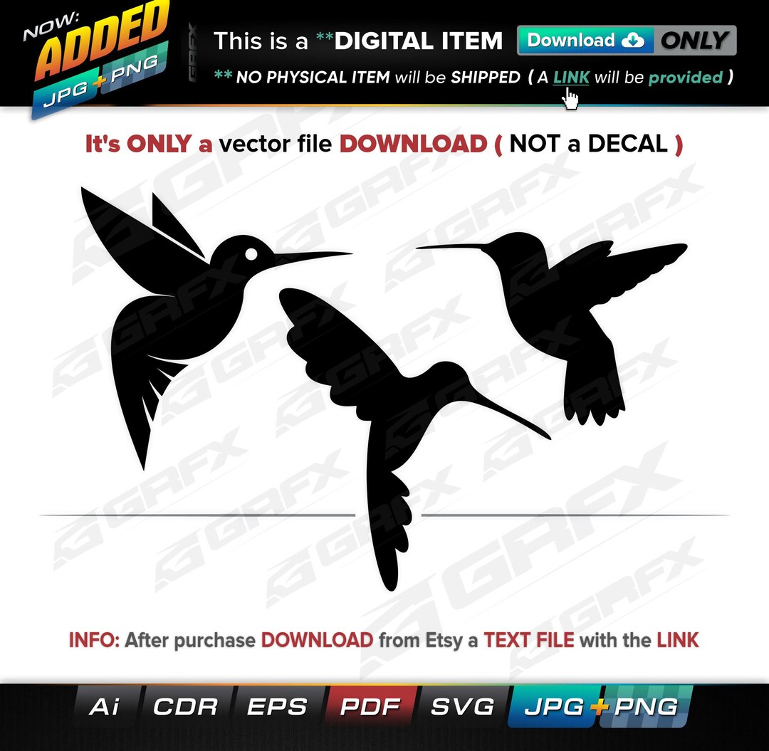 3 Hummingbirds Vectors Ai, Cdr, Eps, Pdf, Svg and Also Jpg, Png Instant ...