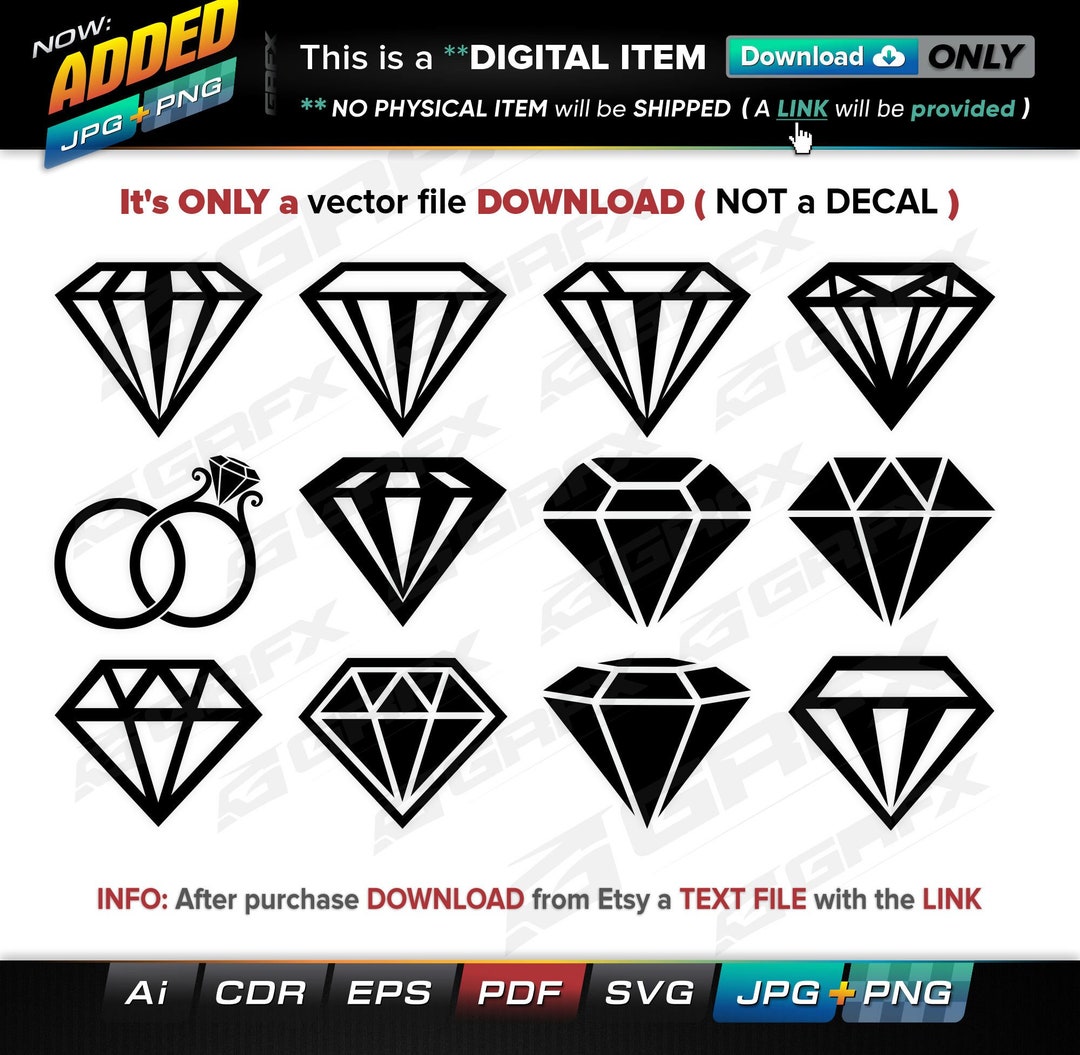 12 Diamonds Vectors Ai, Cdr, Eps, Pdf, Svg and Also Jpg, Png Instant ...