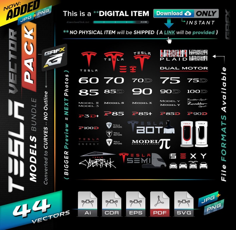44 Tesla Vectors Ai Cdr Eps Pdf Svg Jpg Png - Etsy