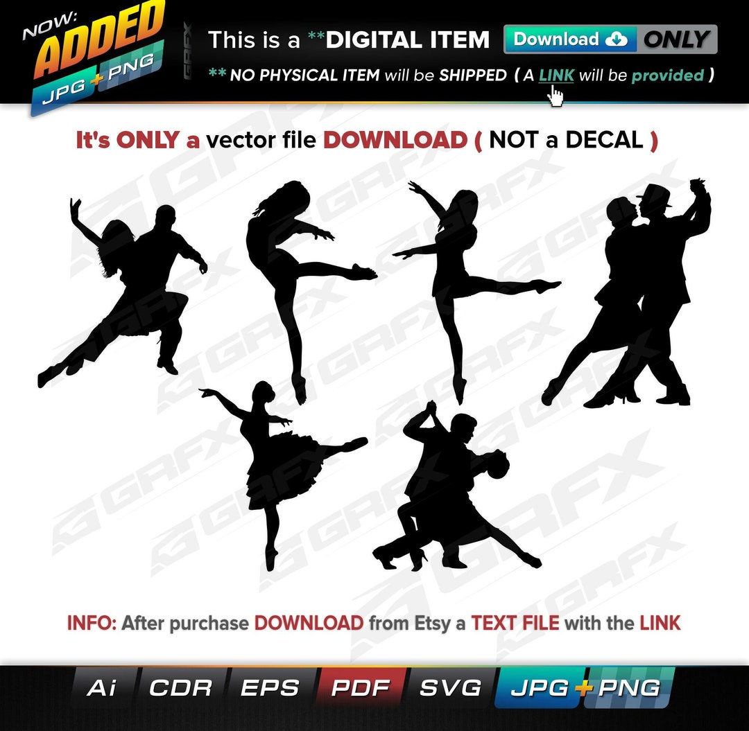 6 Dancers Vectors Ai, Cdr, Eps, Pdf, Svg and Also Jpg, Png - Instant ...