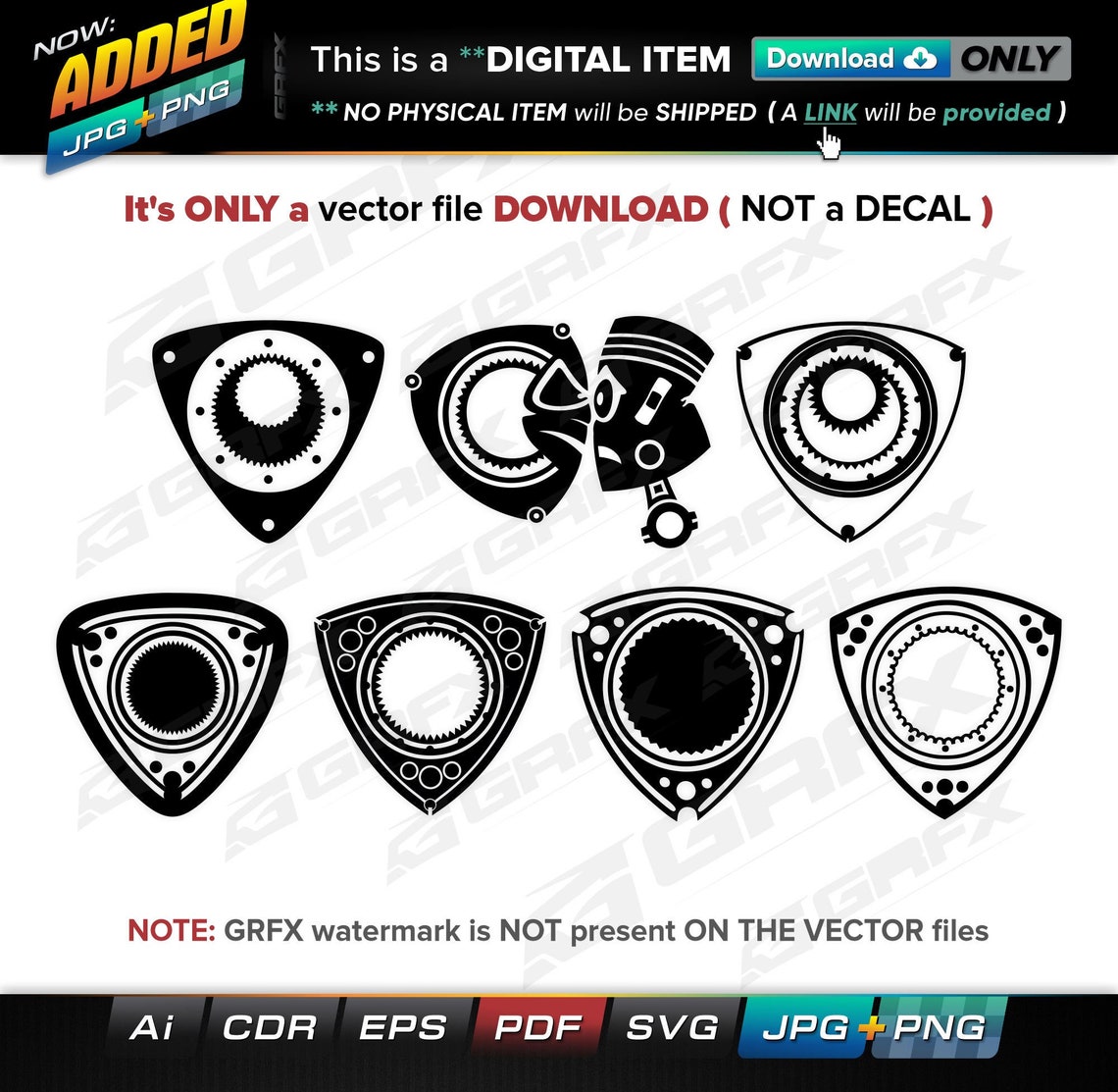 7 Rotary Vectors Ai Cdr Eps Pdf Svg and Also Jpg Png - Etsy
