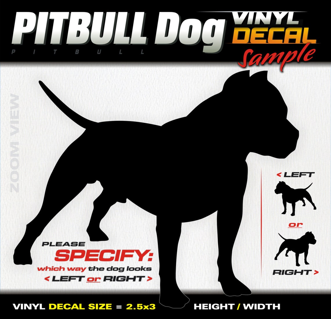 2.5x3 2 Pitbull Dog Breed Pet Vinyl Decal Sticker 1 Color - Etsy