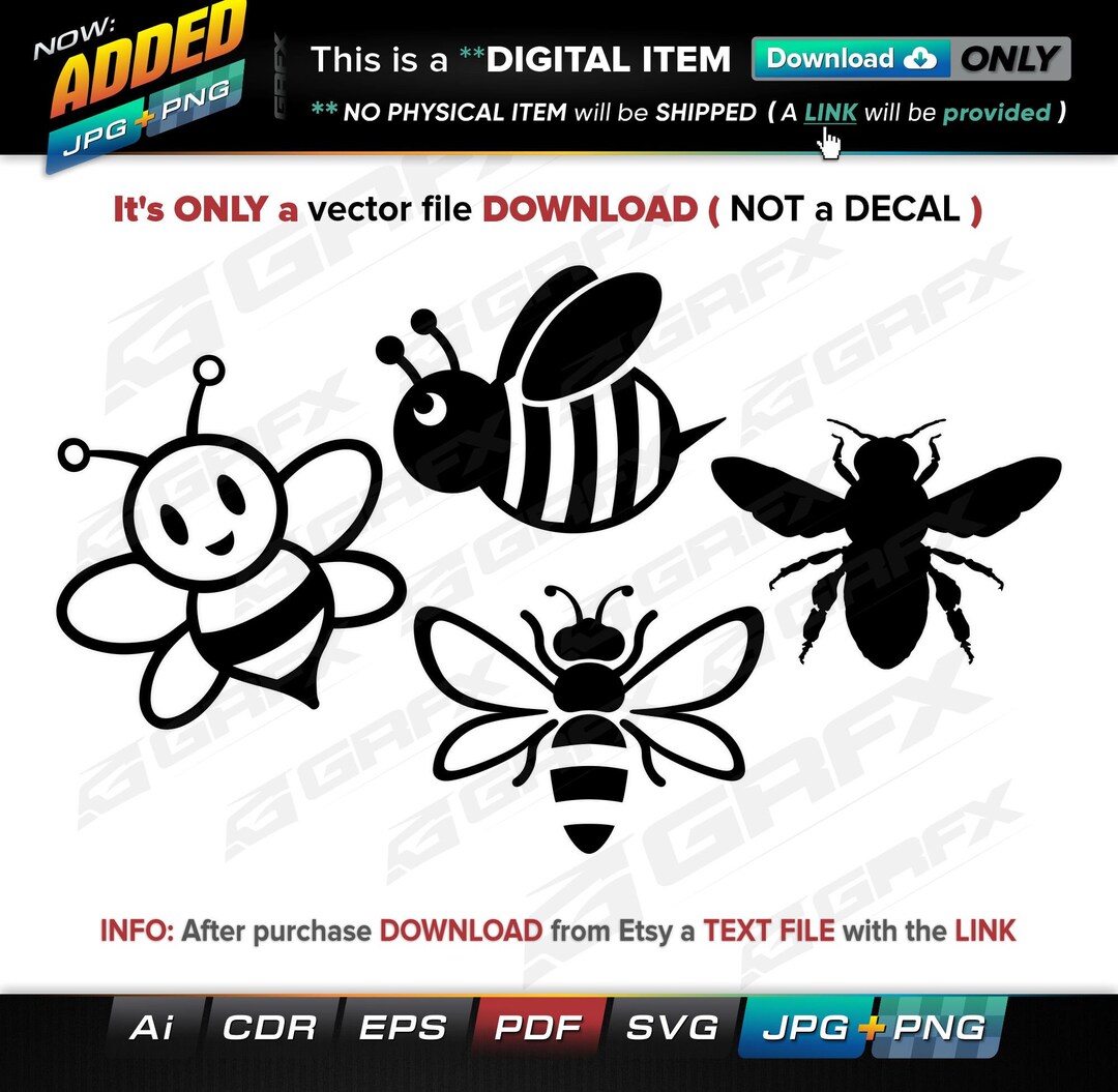 4 Vectores de abejas ai, cdr, eps, pdf, svg y también jpg, png Descarga ...