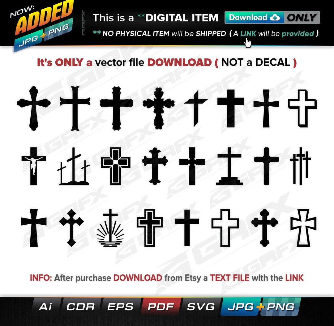 24 Crosses Vectors Ai, Cdr, Eps, Pdf, Svg and Also Jpg, Png Instant ...