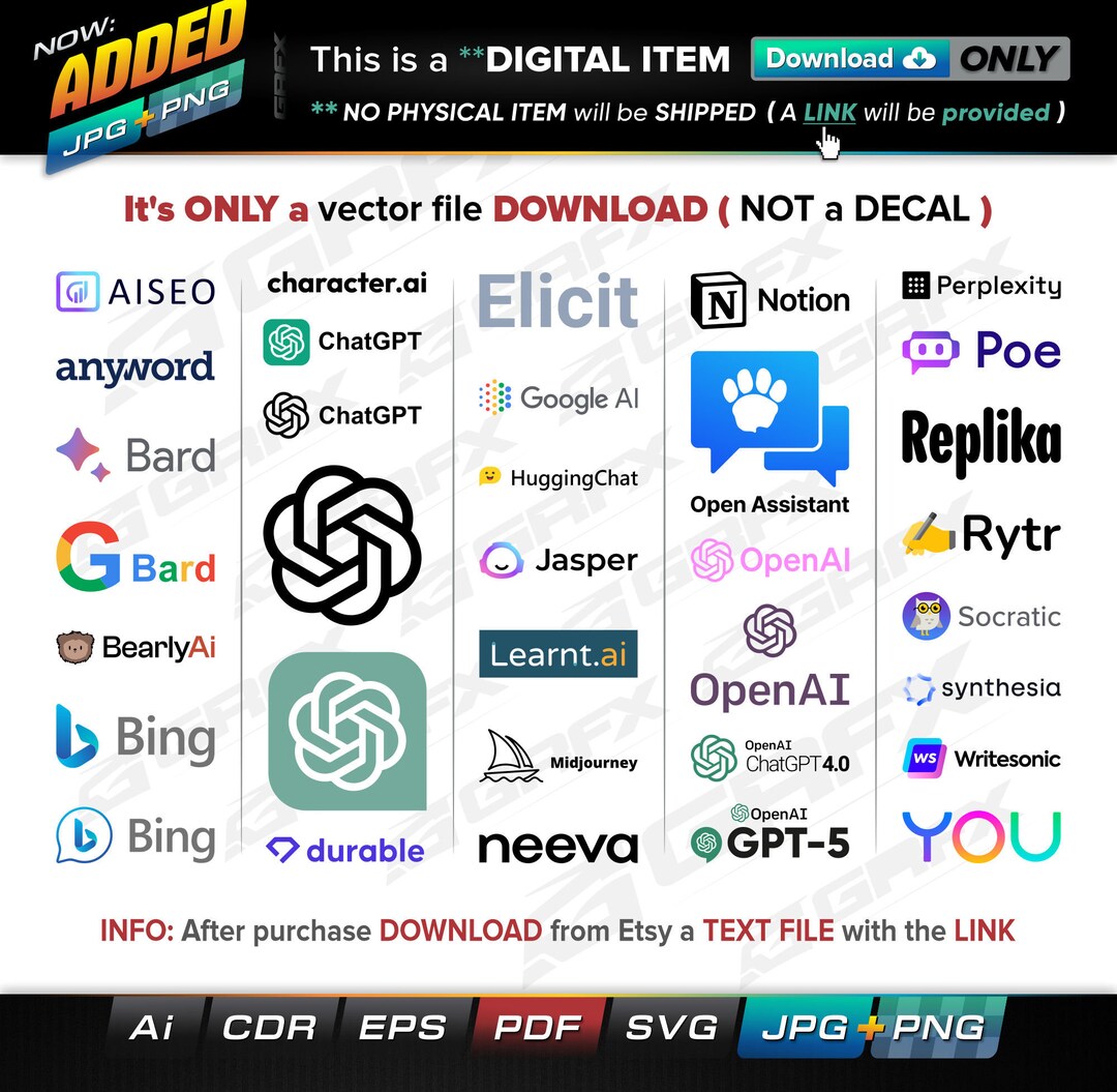 34 Chatgpt Ai Logos Vectors Ai, Cdr, Eps, Pdf, Svg and Also Jpg, Png ...