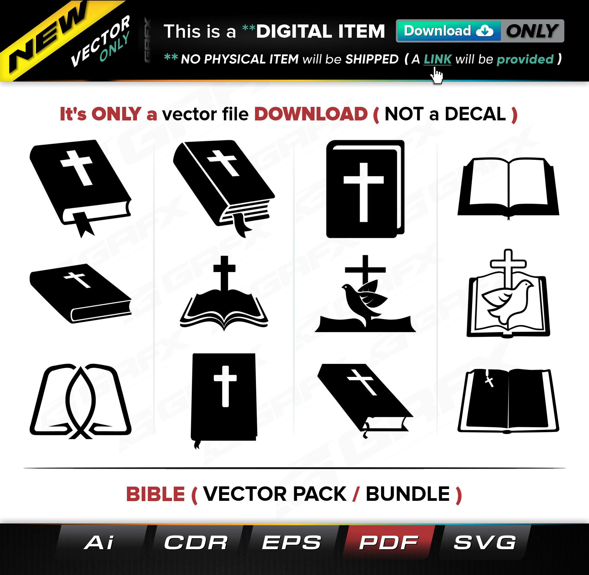 12 Vectores de la Biblia ai cdr eps pdf svg Descarga - Etsy México